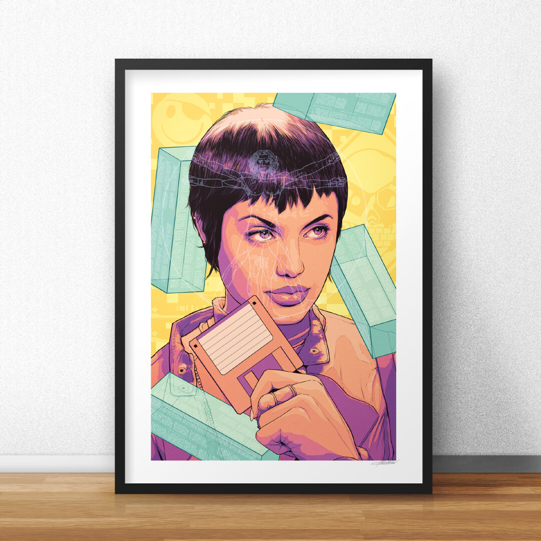 Kate Libby | Giclee Art Print | Angelina Jolie, Hackers (1995 ...
