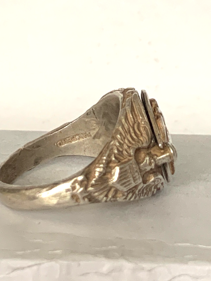 Vintage Sterling Silver US MC Locket ring size 10. 5 238 | eBay