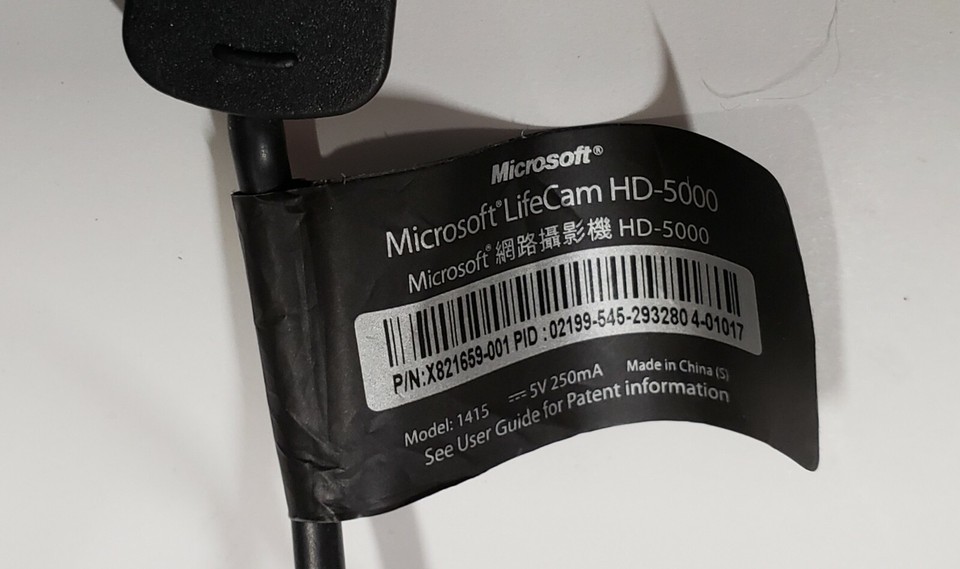Microsoft LifeCam HD-5000 720p HD Webcam Camera True Color Auto Focus ...