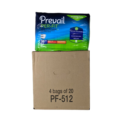Prevail Per-Fit Adult Unisex Daily Underwear/Diapers - Medium - 4 Bags ...