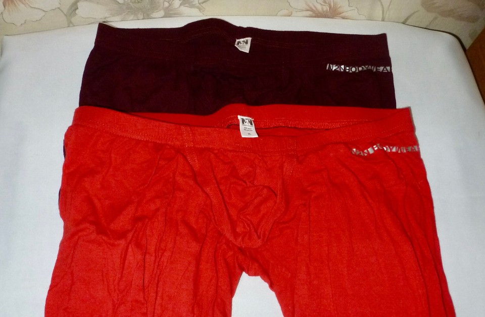 Two N2N Bodywear Lounge Winter 3/4 Length Pouch Leggings - Red XL ...