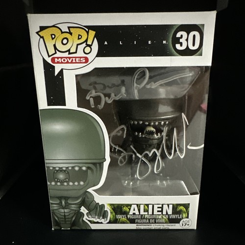 Bill Paxton & Sigourney Weaver Aliens Cast Signed Alien 30 Funko Pop ...