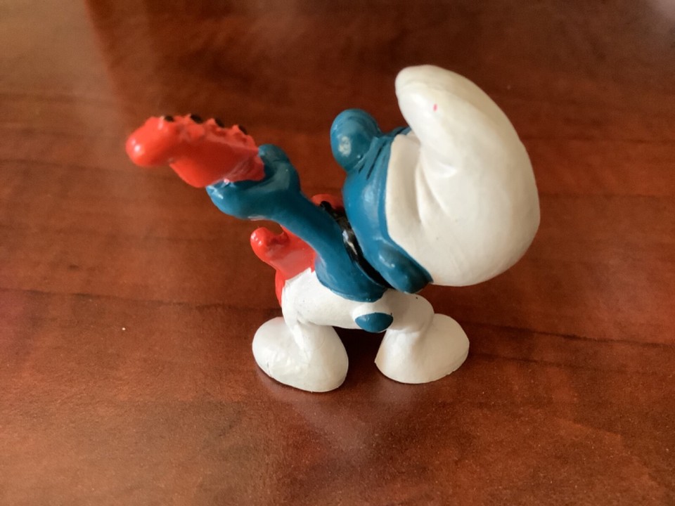 Smurfs 20023 Guitar Smurf Rock n Roll Figure Vtg 80s Figurine Schleich ...