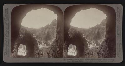 Cliffs of Eagle River Canon -- NNW from railway up to Gilman, Colo- Old ...