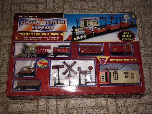 TOY STATE Classic WESTERN EXPRESS Battery Operated TRAIN SET Western ...