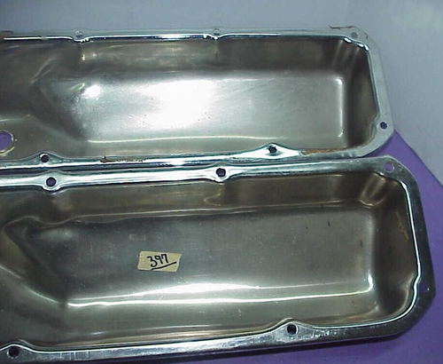 Chrome Plated Steel SB Ford 351C Valve Covers Ratrod Streetrod Roush ...