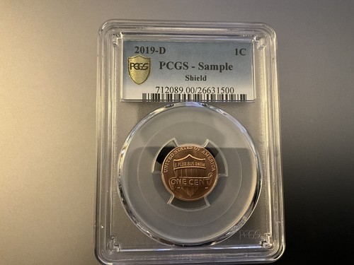 2019 D PCGS Sample Slab Lincoln Shield Cent | 1c Penny US Coin, PCGS ...