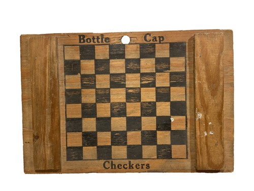 Vintage Anheuser Bush Budweiser Beer Bottle Cap Wooden Lid Checkers ...