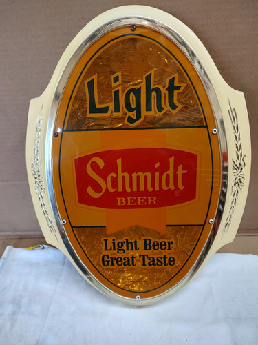 Schmidt Light Beer Sign, Lights Up Neon Green | eBay
