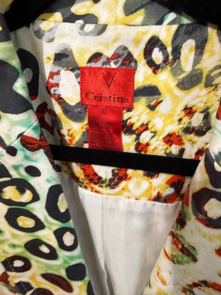 V Cristina Womens Blazer Multi Color | eBay