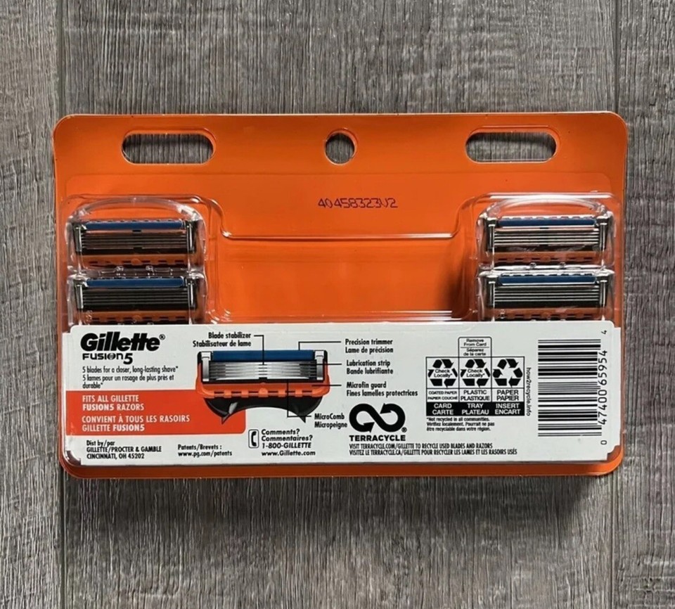 Gillette Fusion 5 Razor Blade Cartridges Refills - 12 Total 47400659544 ...