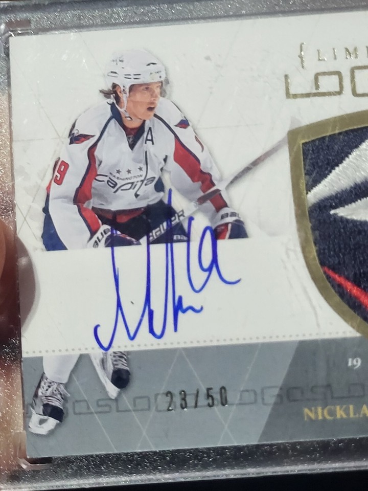 2010-11 Upper Deck The Cup Limited Logos LOGO PATCH AUTO Nicklas ...