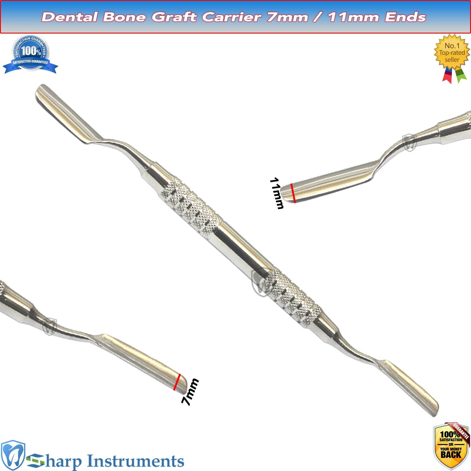 Bone Graft Plugger Spoon Packer Carrier Double Ended Implant Dental ...