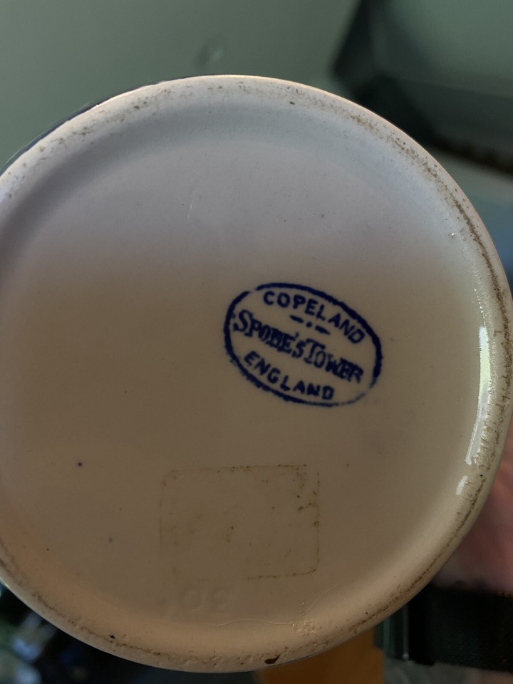 Large Spode Blue Tower Pitcher Old Copeland Mark | eBay