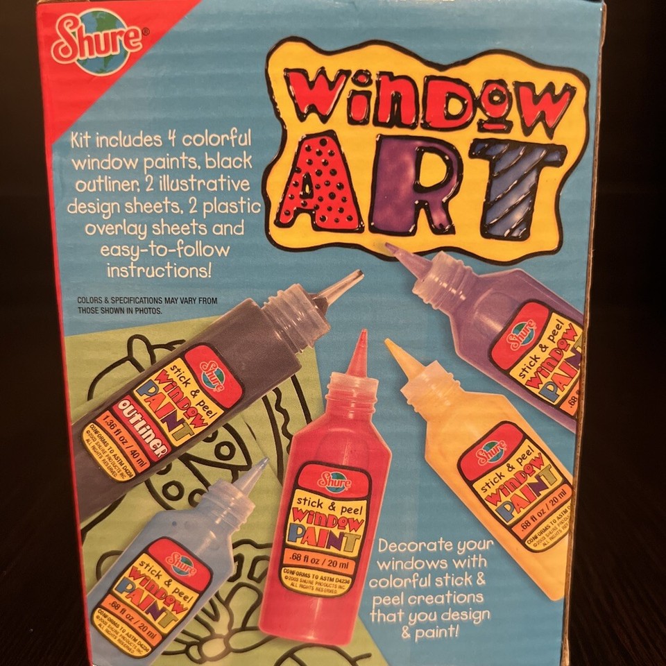 T.S. Shure Multicolor Window Art Paint Kit With Design Sheets Great For ...