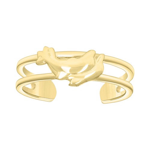 14kt Yellow Gold Womens Dolphins Toe Ring | eBay