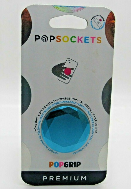 PopSockets Aqua Aquarius Blue Diamond Phone Grip Stand Swap Top Popgrip ...