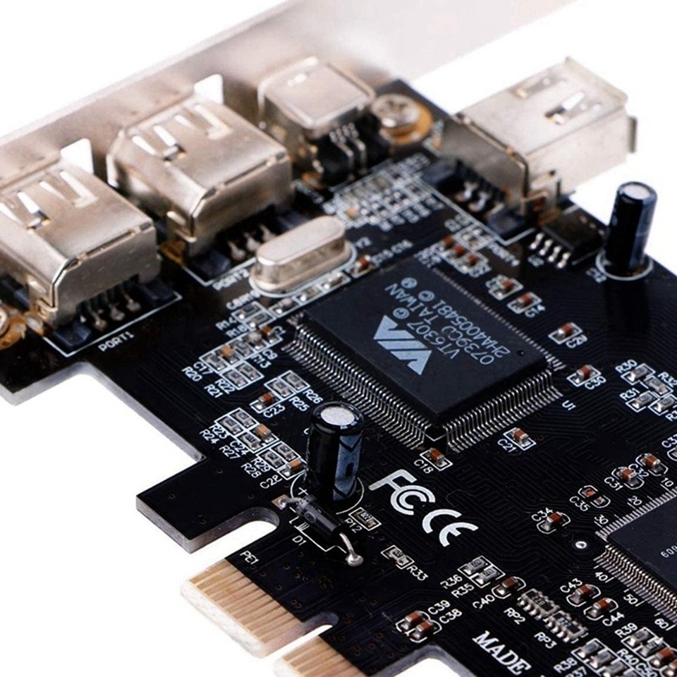 PCIe 4 Port (3X 6Pin + 1X 4Pin) Firewire 800 IEEE 1394 Adapterkarte ...