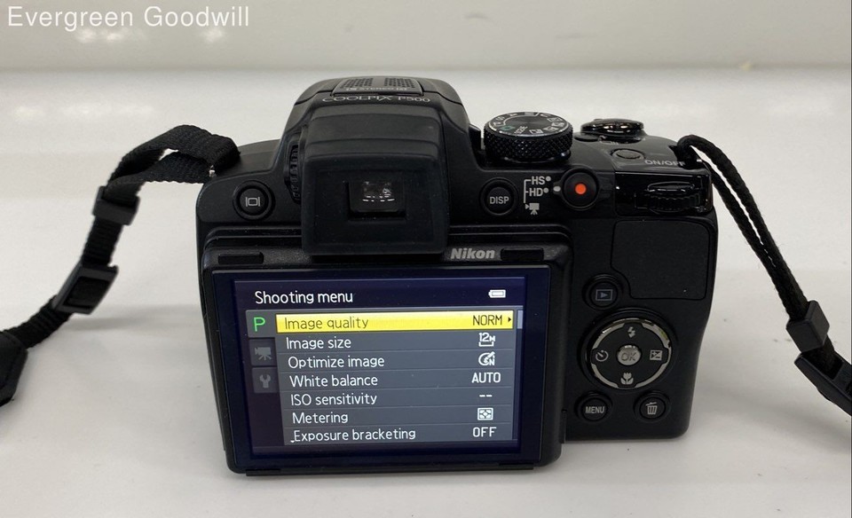 Nikon Coolpix P500 12.1MP 36X Zoom Digital Camera Powers On Untested P ...