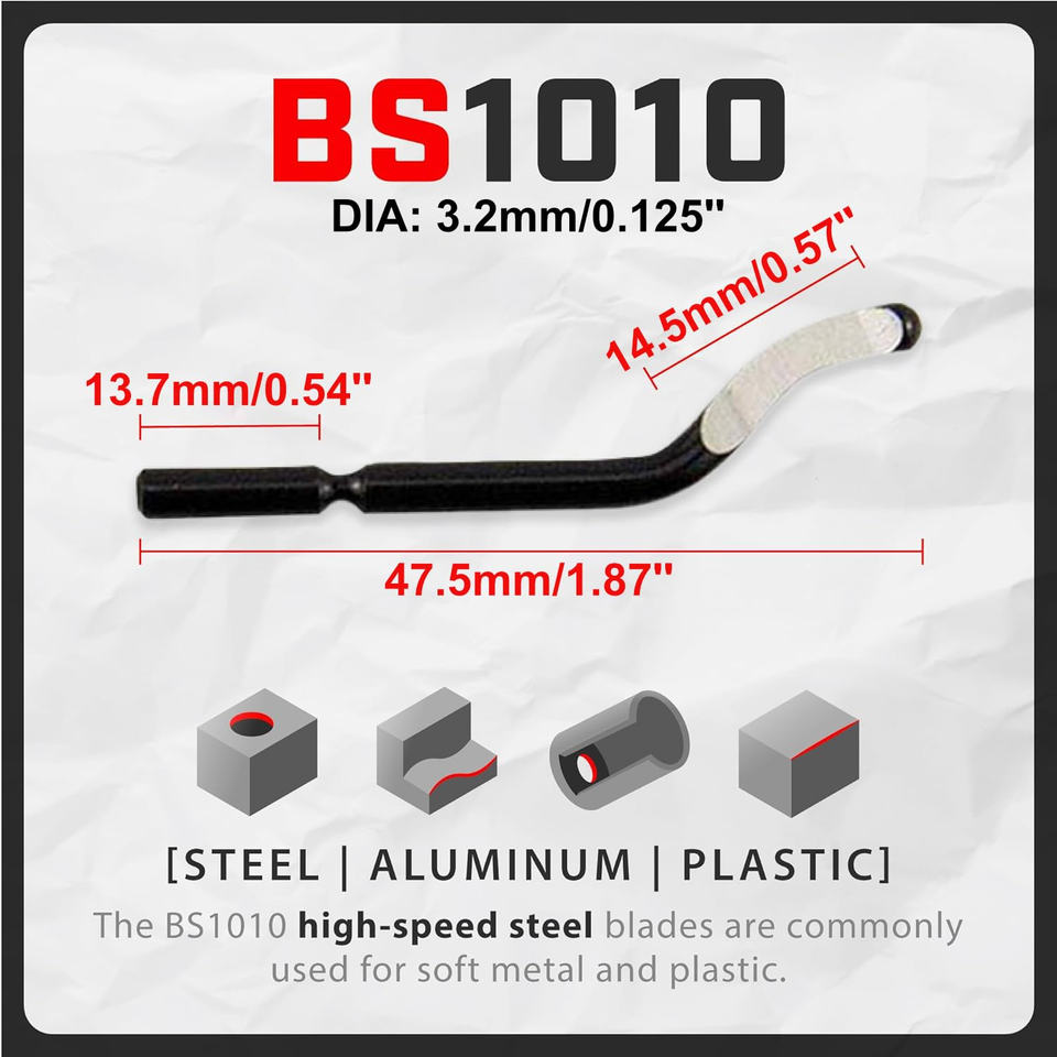 AFA Tooling - Deburring Tool Micro-Polished & Anodized Handle with 11 ...