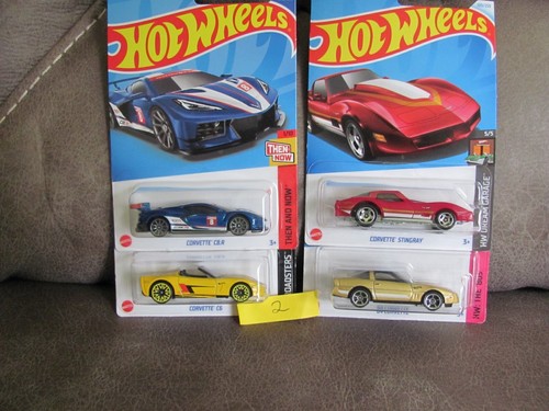 HOT WHEELS Set of 4 Corvettes C6 Stingray C8.R NEW Nice | eBay