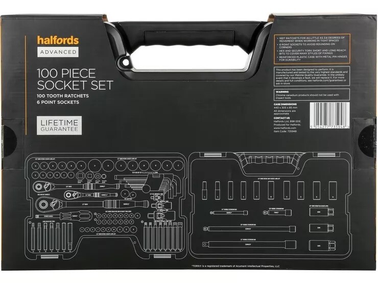 Halfords Advanced 100 Pc Socket Set | eBay UK