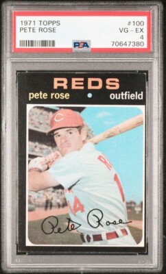 1971 Topps PETE ROSE #100 PSA 4 VG-EX Cincinnati Reds | eBay