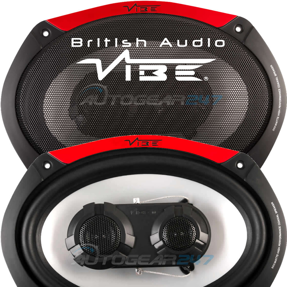 600w Vibe Audio Pulse 69-V4 6"x9" 600w Car Van Tri-axial Oval Speakers ...