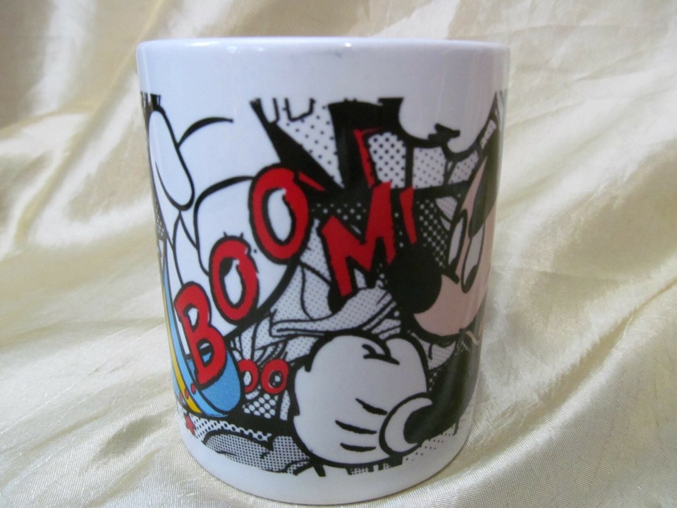 Mickey Mouse Donald Duck Fighting Mug Comic Strip Mug Kapow! Boom ...