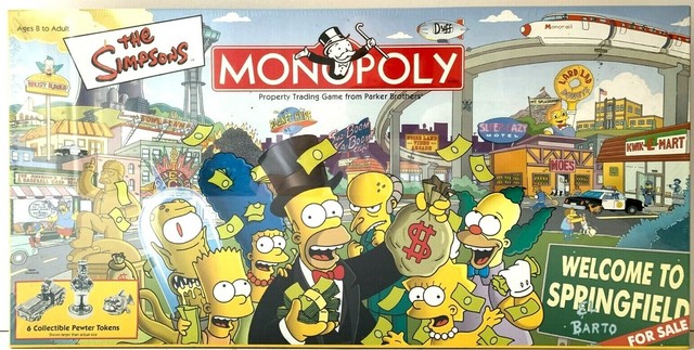 The Simpsons - Monopoly Board Game [New Sealed] 2001 Edition with ...