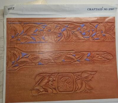 Craftaid Leather Template Pattern #2787 Belt 2" Floral Fleur De Lis ...
