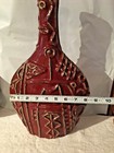 Mosaic Style Pottery vase with long neck, Retro Deco Design | eBay