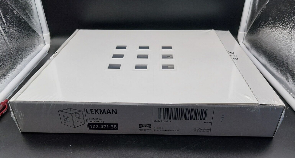 IKEA LEKMAN Storage Organize Bin Box 13x13x14.5 White 102.471.38 ...
