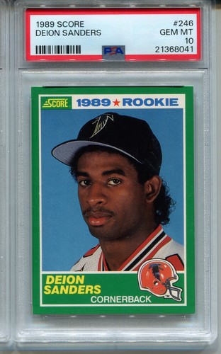 1989 Score Deion Sanders Rookie Card PSA 10 Gem Mint Graded Football ...