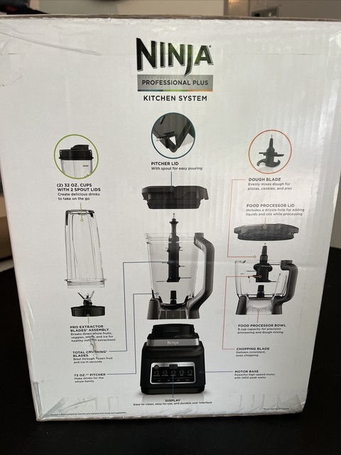 NINJA PROFESSIONAL PLUS KITCHEN BLENDER SYSTEM & 8-CUP FOOD PROCESSOR ...