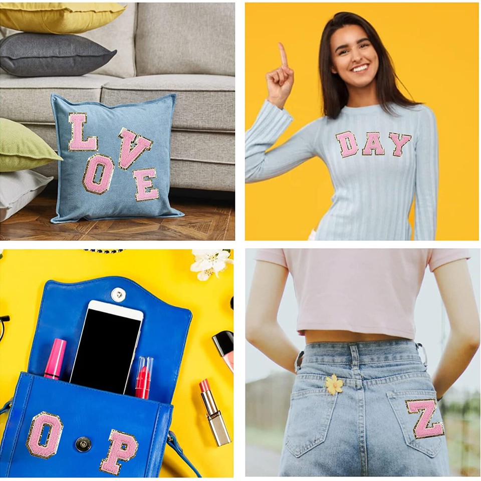 26 Pieces Chenille Letter Patches Iron on Patches,A-Z Alphabet Sew on ...