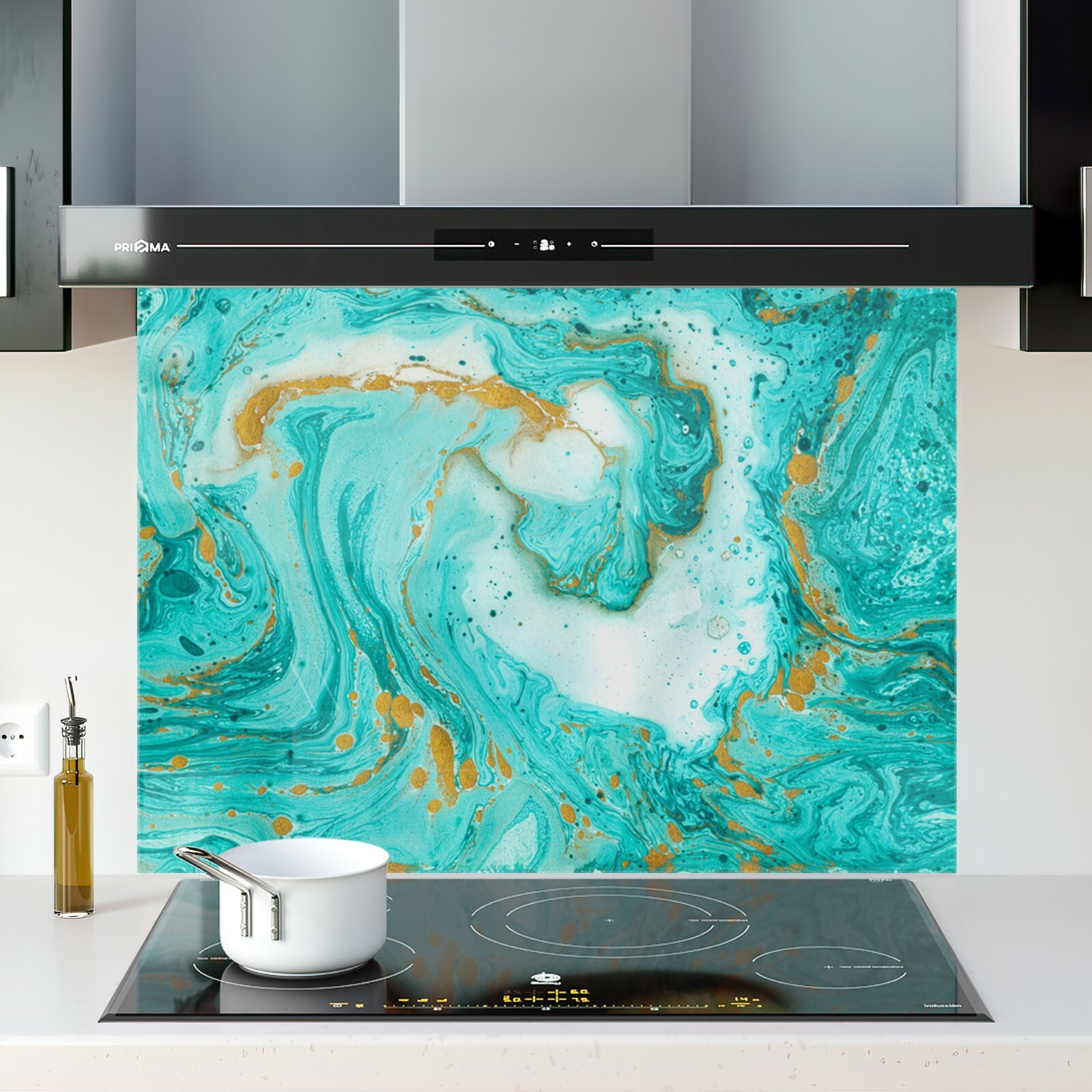 Glass Splashback Kitchen Owen Panel Backsplash ANY SIZE Turquoise ...