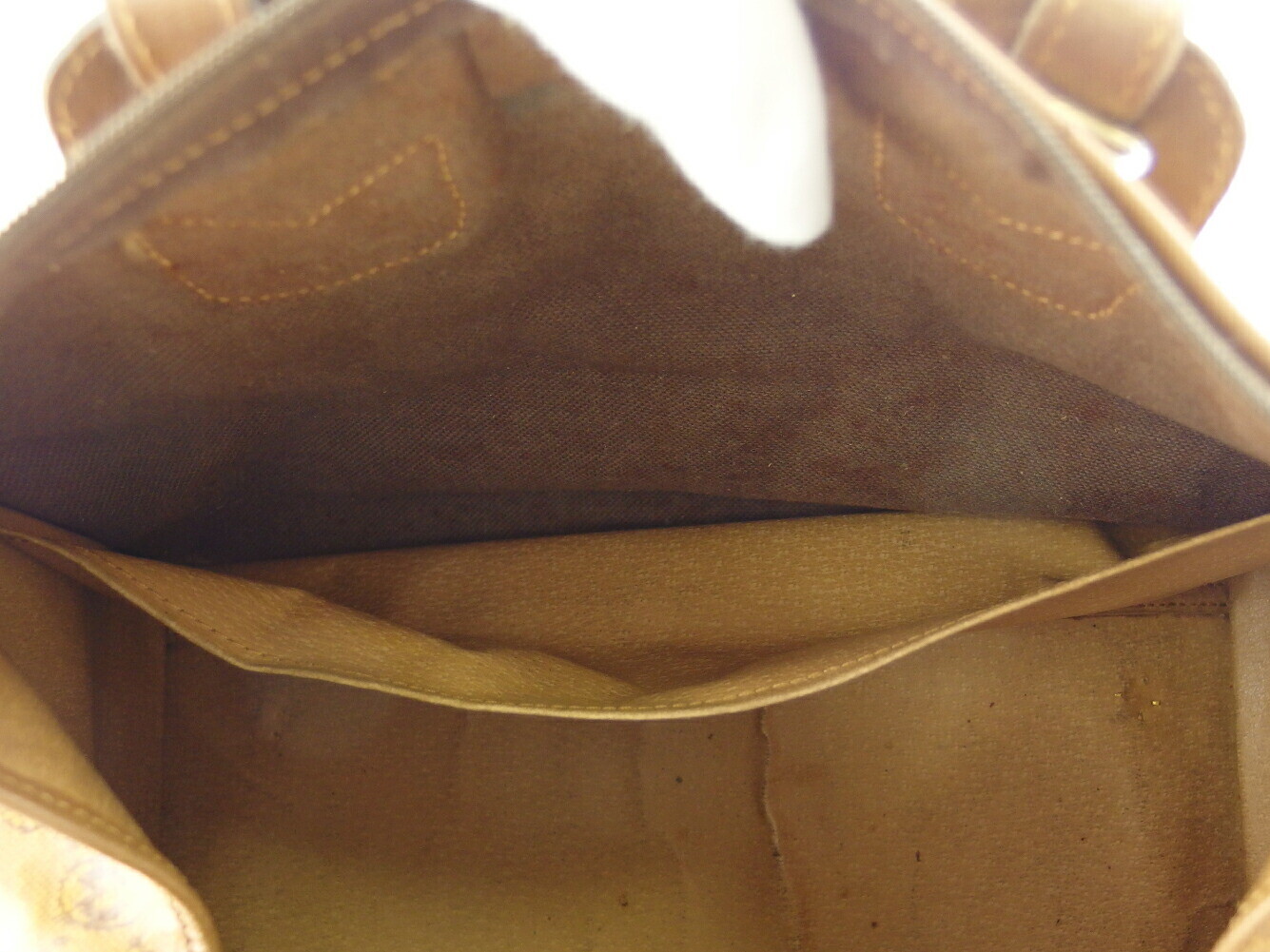 MORABITO Boston Bag Monogram Beige PVC x Leather Authentic USED T20348 ...