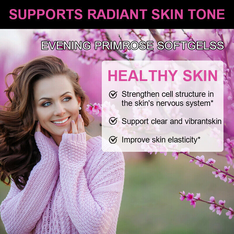 Evening Primrose Oil Capsules 1300MG with GLA -Anti-Aging,Whitening 120 ...