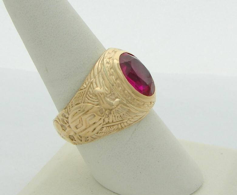 VINTAGE NAVY RING UNITED STATES NAVAL RING 14K RARE US NAVY ANTIQUE ...