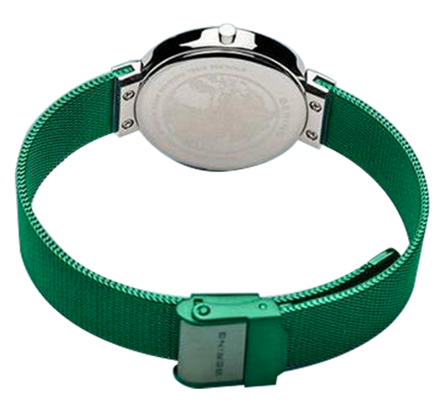 Bering Anniversary Silver Case Green Mesh Women’s Watch 10X31 ...