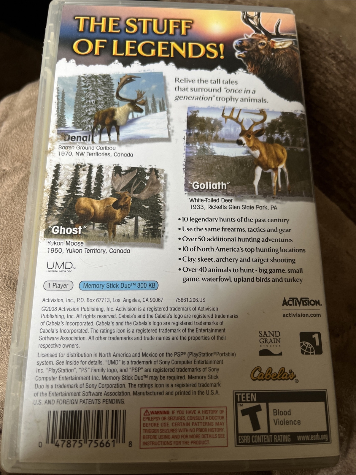Cabela's Legendary Adventures (Sony PSP, 2008) Complete 47875756618| eBay