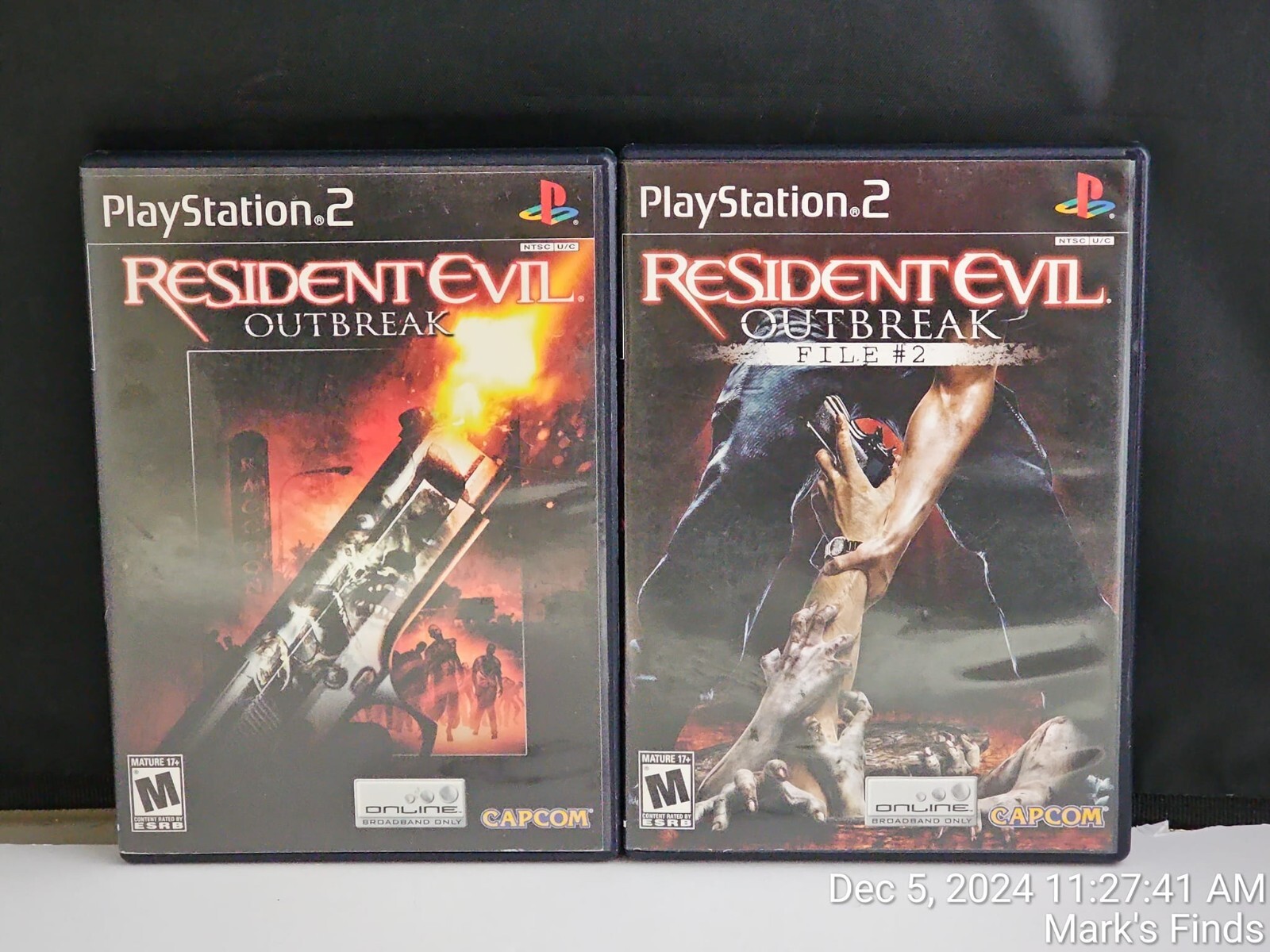 Resident Evil Outbreak File 1 & 2 PS2 Complete CIB PlayStation 2 PS2 ...