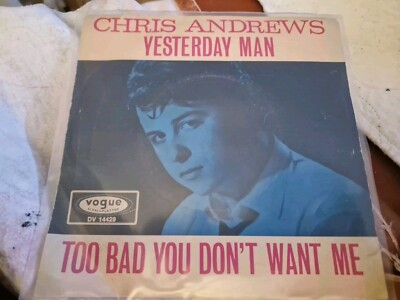 Chris Andrews -Yesterday Man (1968) Vinyl 7` inch Single | eBay.de