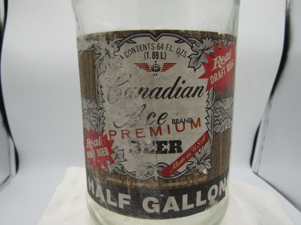LM - 1970's Canadian Ace Premium Beer Hammonton NJ 1/2 Gallon Beer ...