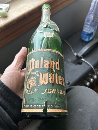 Rare 1926 Poland Spring Water Bottle Maine Hiram Ricker Sons Original ...