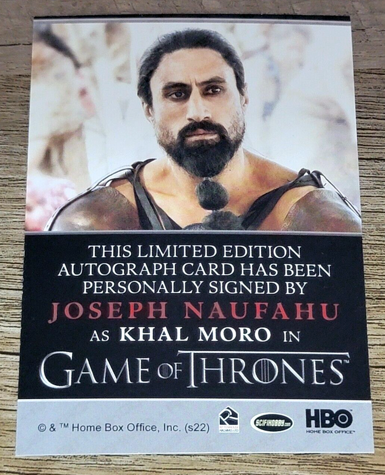 Game of Thrones The Complete Volume 2 Joseph Naufahu Bordered Autograph ...