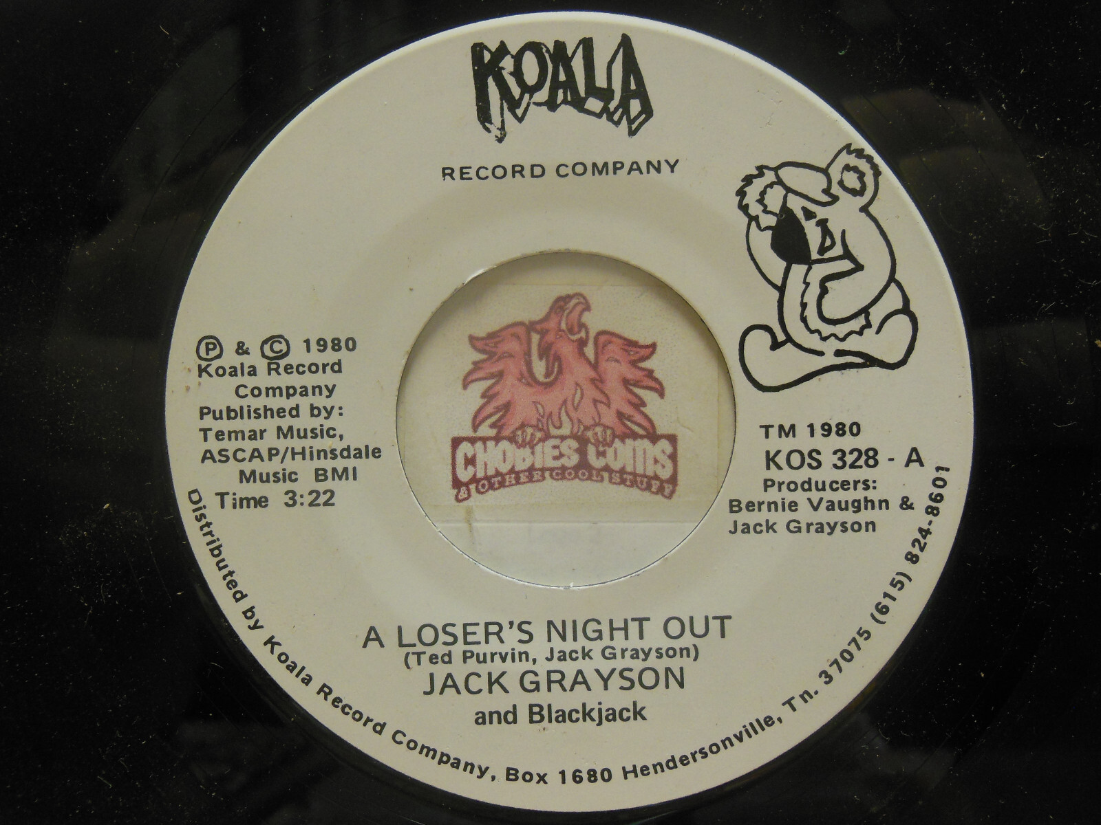 Jack Grayson: – A Losers's Night Out / Devil Stands Only Five, 45 RPM ...