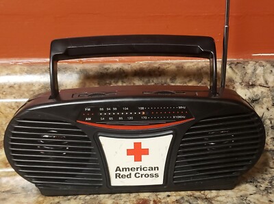Vintage 1990's Suntone AM FM Mini Boom Box American Red Cross RR1500 ...
