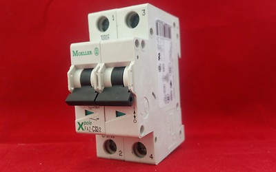 MOELLER XPOLE FAZ-C32/2 32A 32AMP C TYPE C32 DOUBLE POLE DP 2P MCB FUSE ...
